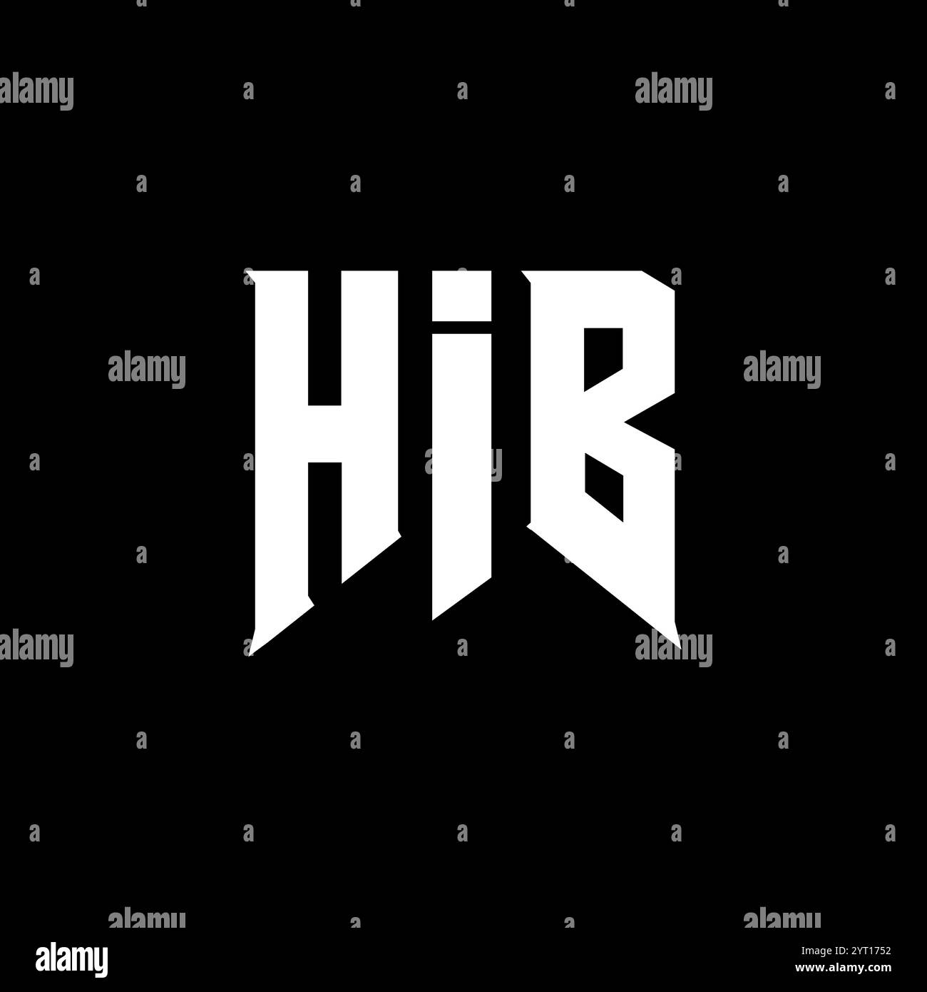 HIB letter logo design for technology company. HIB logo design black ...