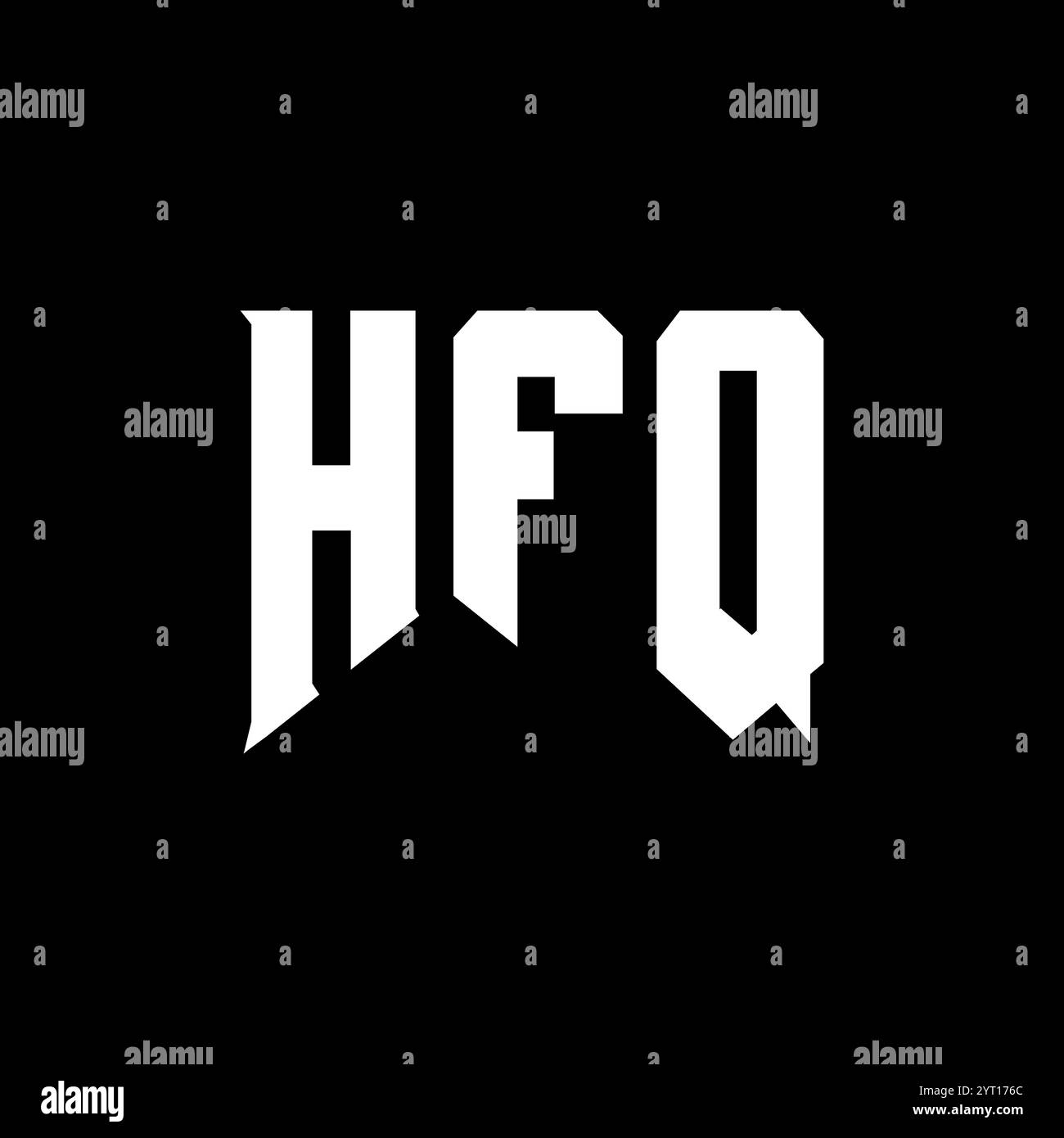 HFQ letter logo design for technology company. HFQ logo design black ...