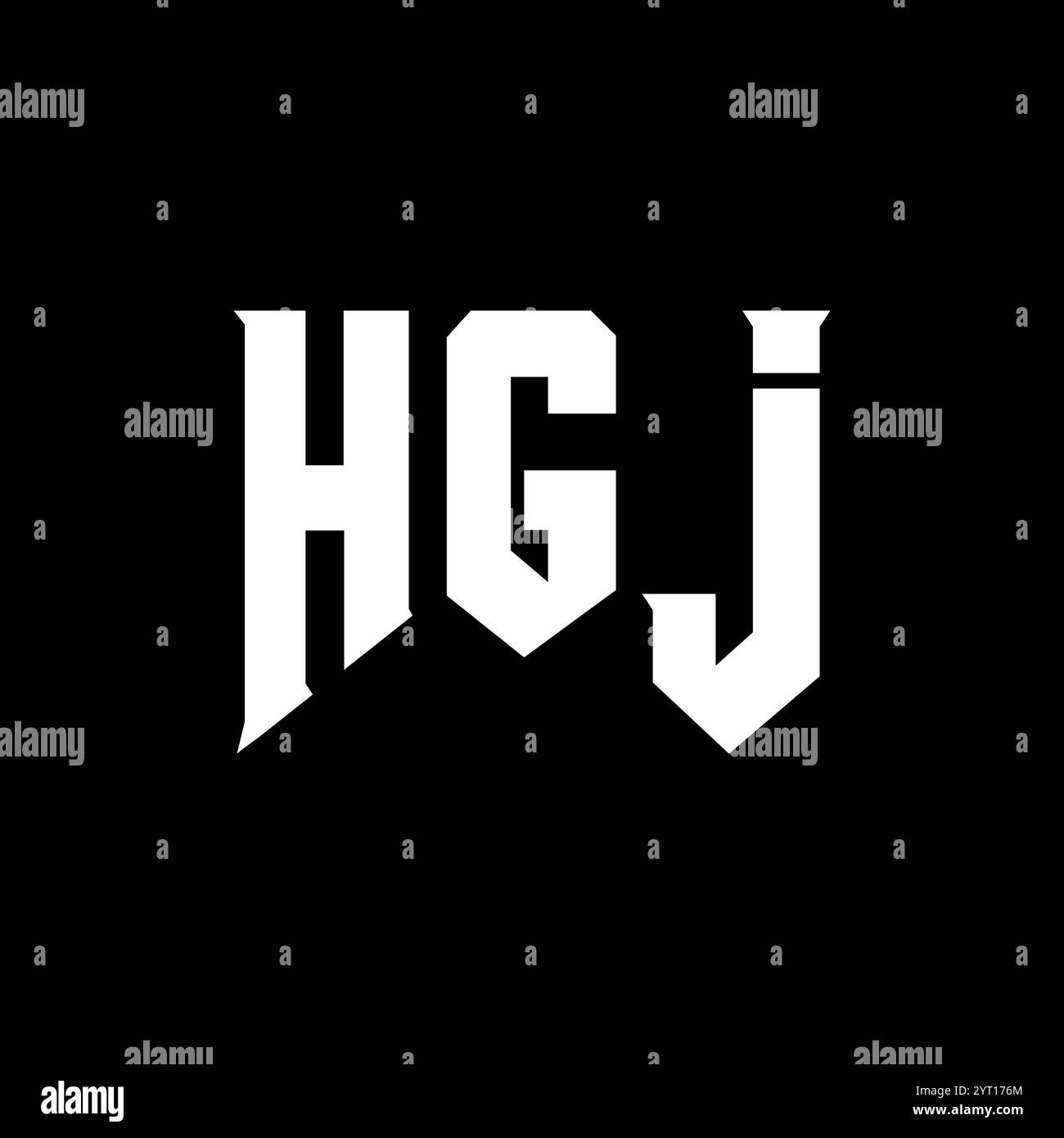 HGJ letter logo design for technology company. HGJ logo design black ...