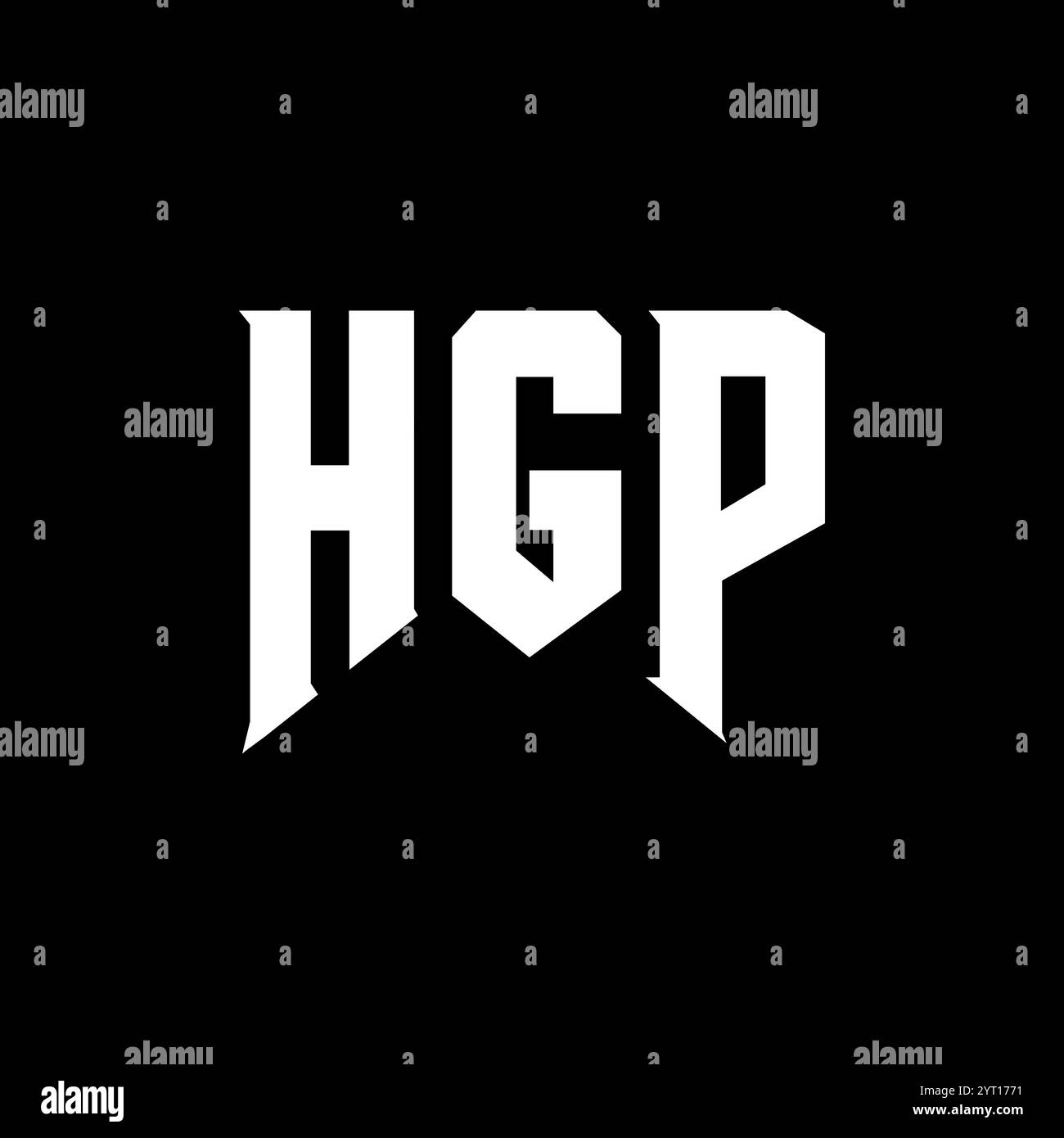 HGP letter logo design for technology company. HGP logo design black and white color combination ...