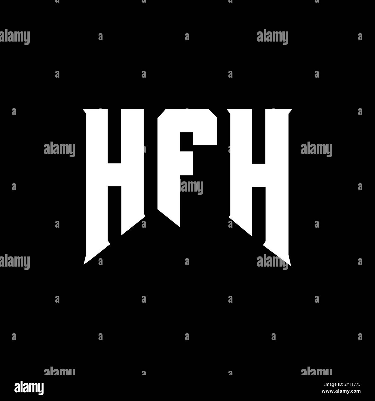 HFH letter logo design for technology company. HFH logo design black ...