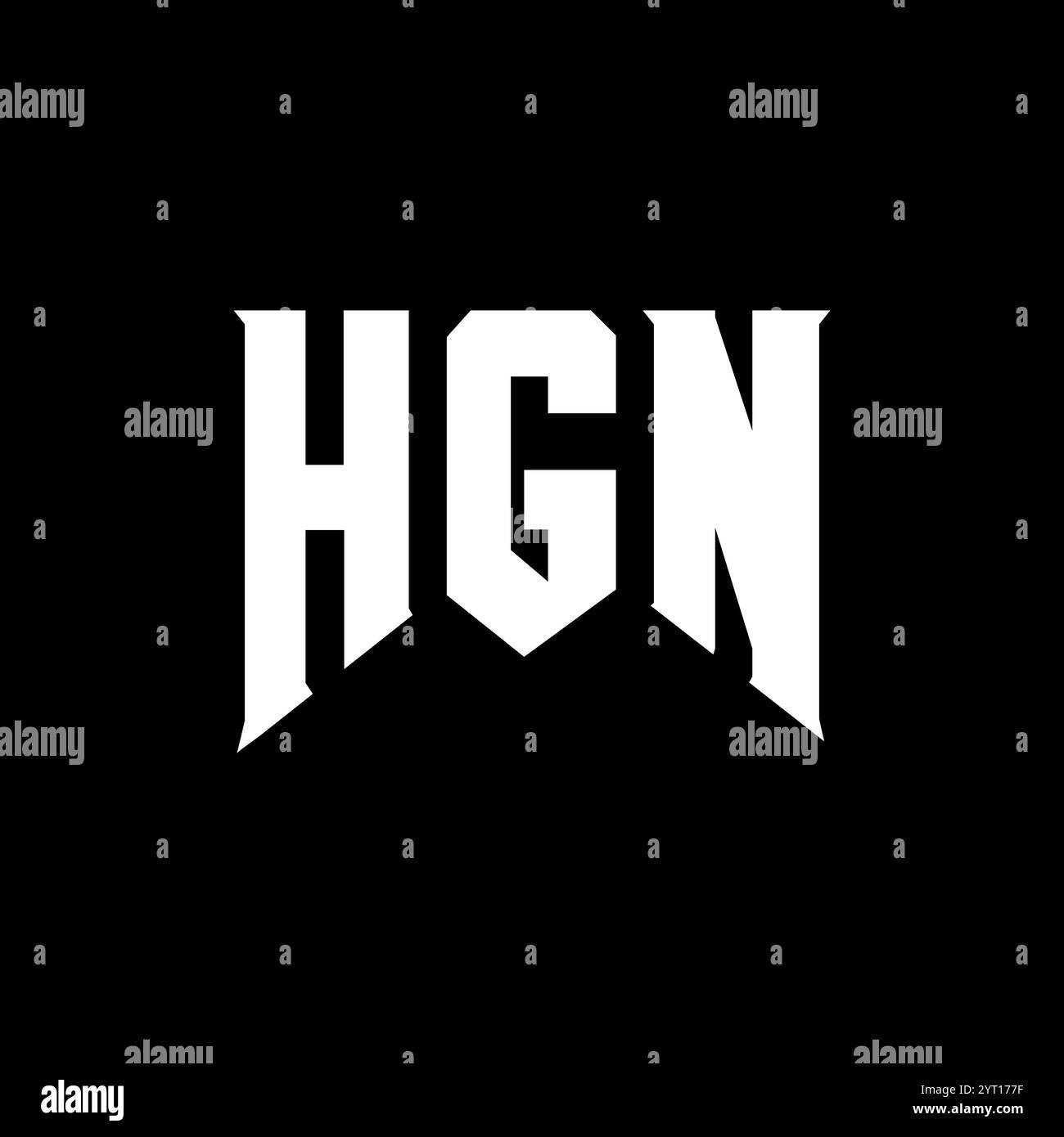 HGN letter logo design for technology company. HGN logo design black ...