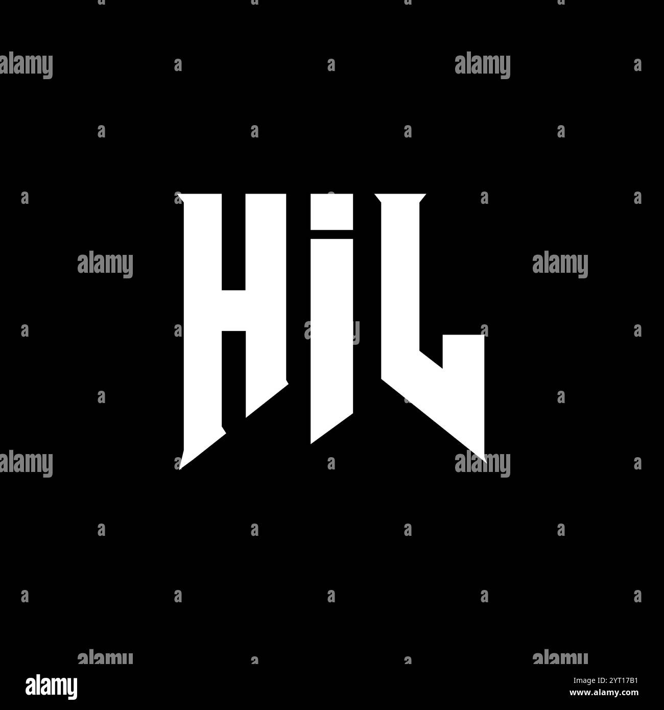 HIL letter logo design for technology company. HIL logo design black and white color combination ...
