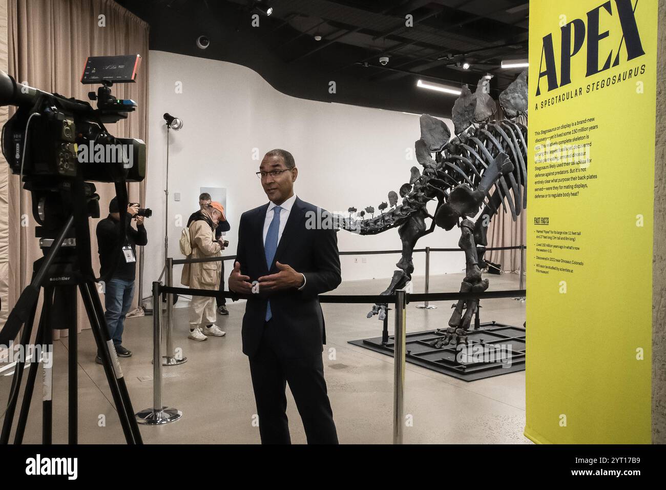 New York, USA. 05th Dec, 2024. AMNH's president Sean M. Decatur gives ...