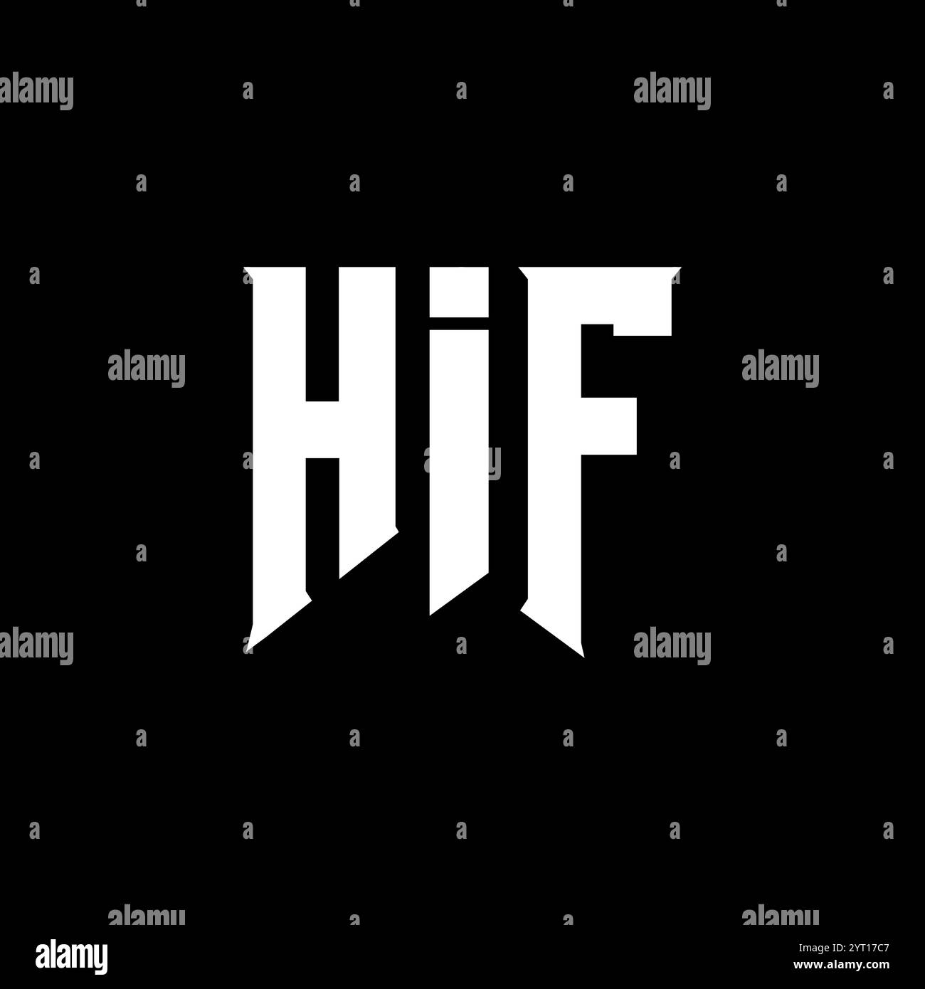 HIF letter logo design for technology company. HIF logo design black ...