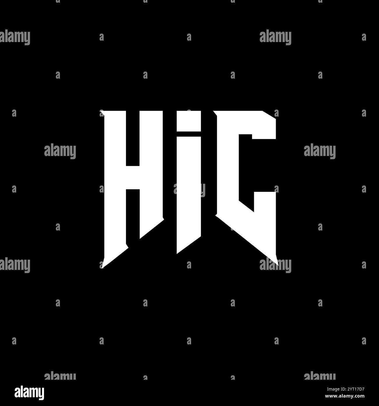HIC letter logo design for technology company. HIC logo design black ...