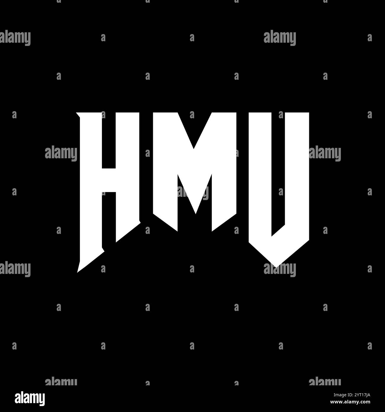 HMU letter logo design for technology company. HMU logo design black ...