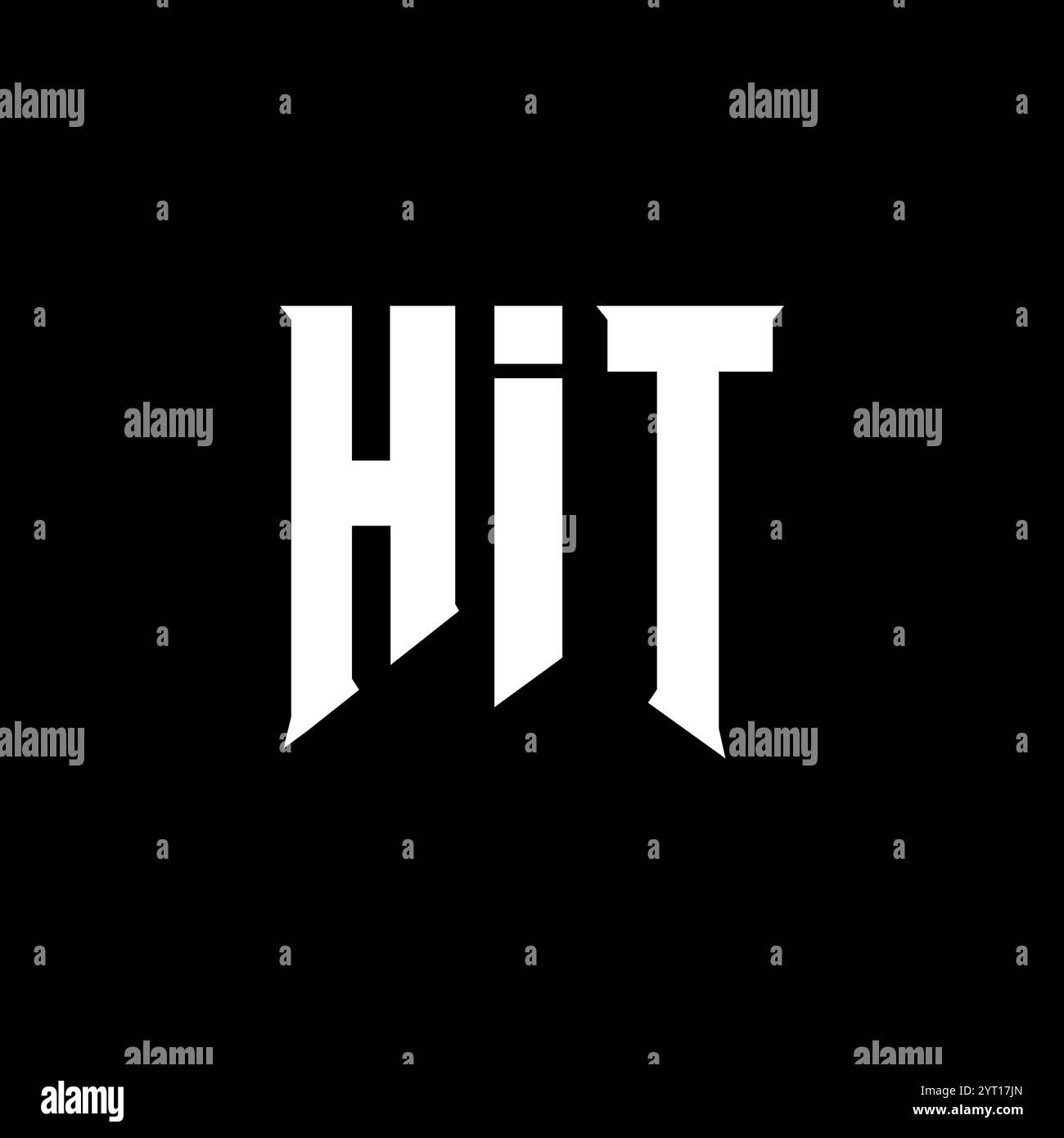 HIT letter logo design for technology company. HIT logo design black ...