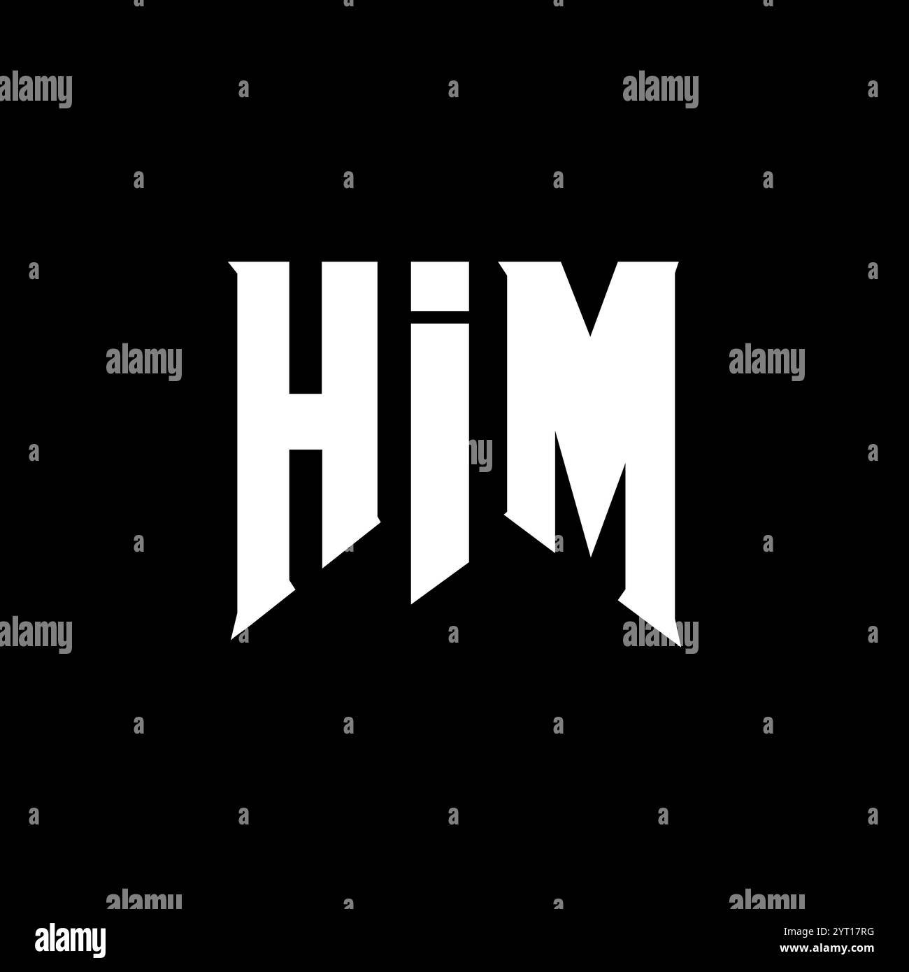 HIM letter logo design for technology company. HIM logo design black ...