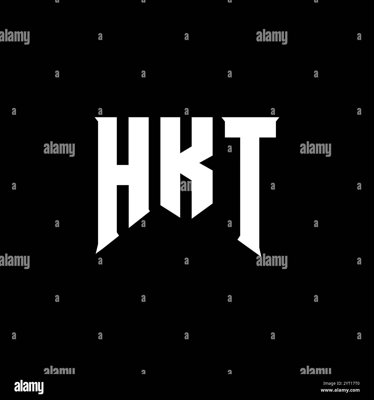 HKT letter logo design for technology company. HKT logo design black ...