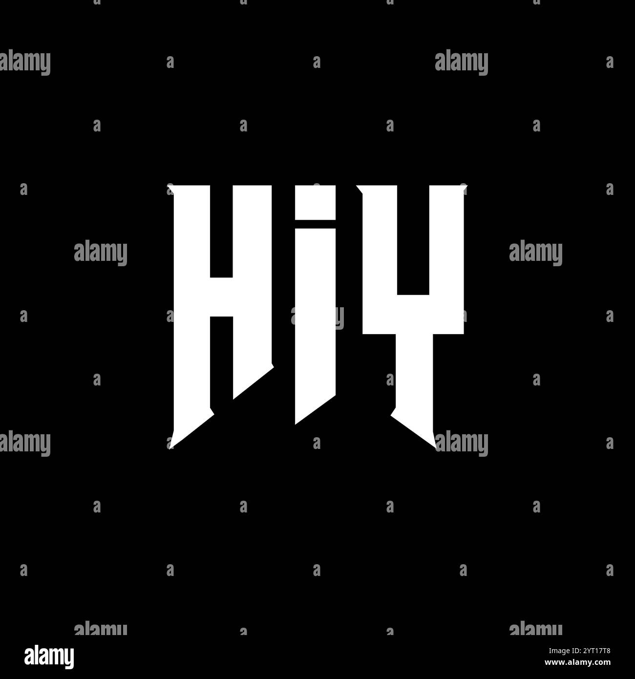 HIY letter logo design for technology company. HIY logo design black ...