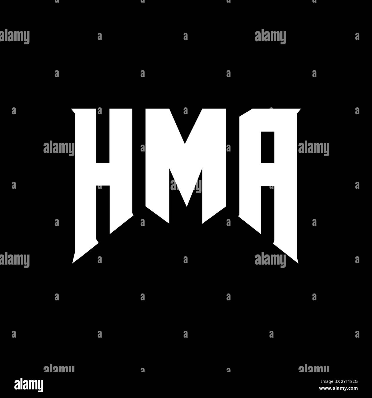 HMA letter logo design for technology company. HMA logo design black ...