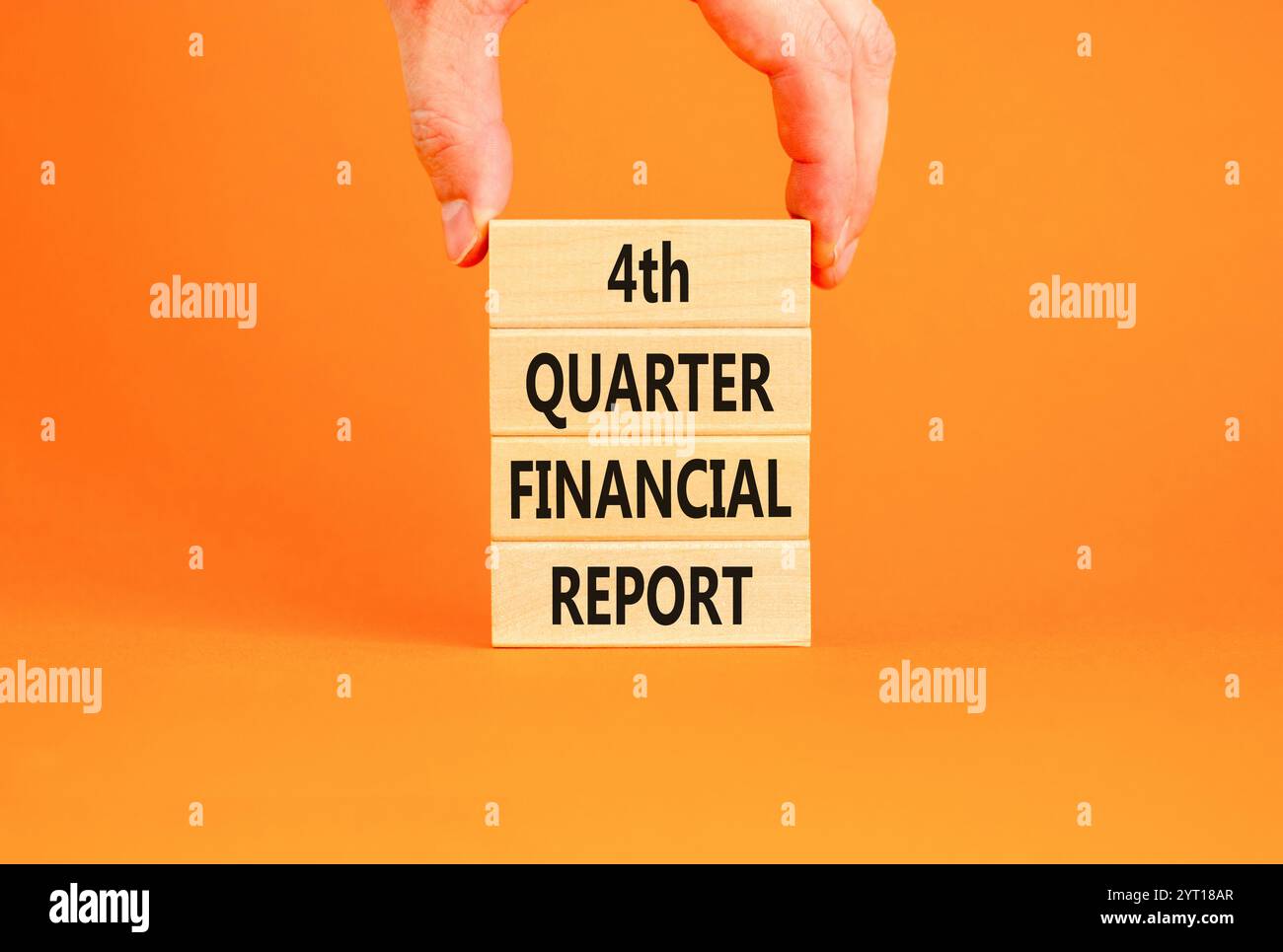 4th quarter financial report symbol. Concept words 4th quarter ...