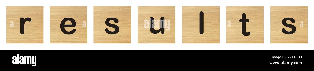 results word with wood blocks Stock Photo - Alamy