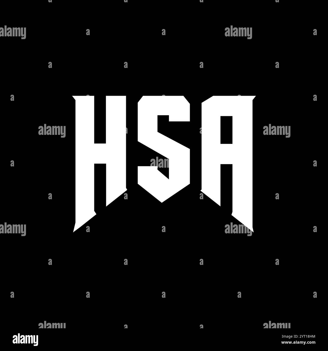 HSA letter logo design for technology company. HSA logo design black ...