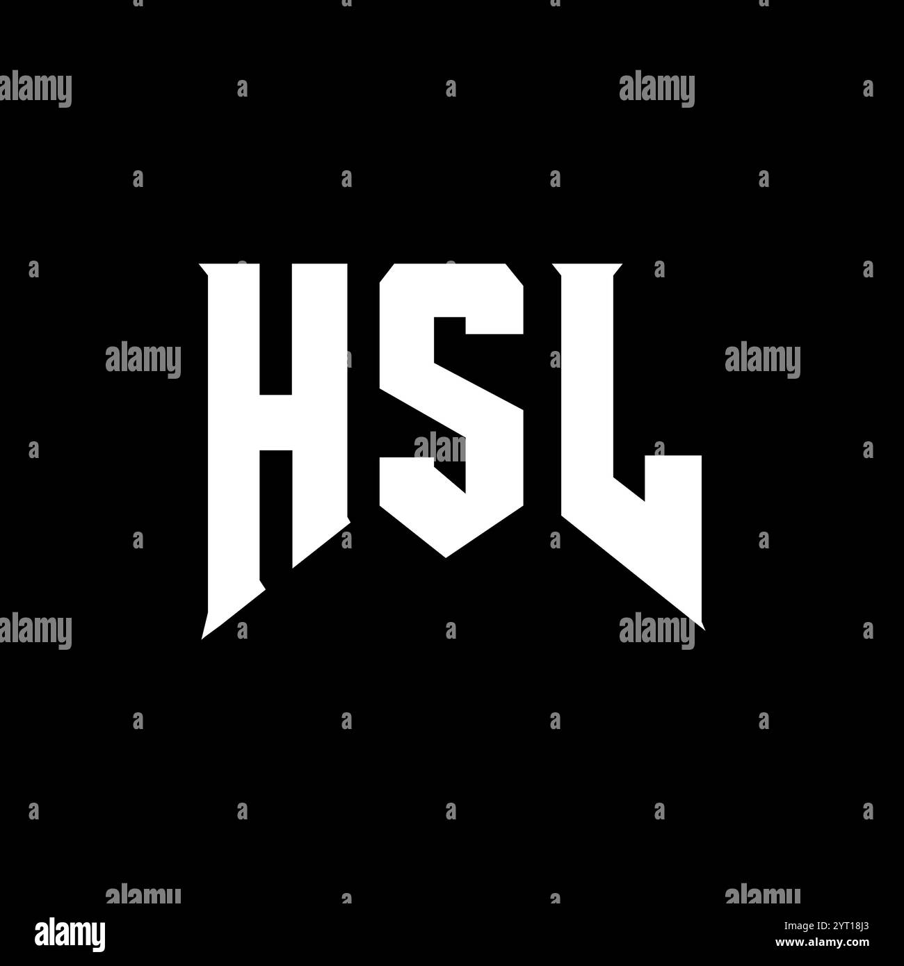 HSL letter logo design for technology company. HSL logo design black ...