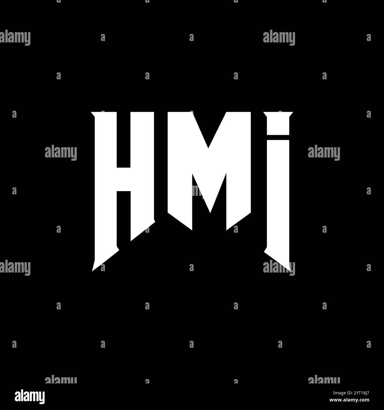 HMI letter logo design for technology company. HMI logo design black ...