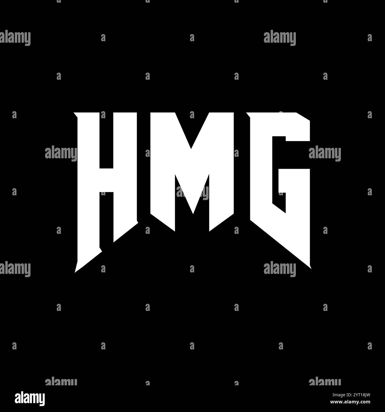 HMG letter logo design for technology company. HMG logo design black ...