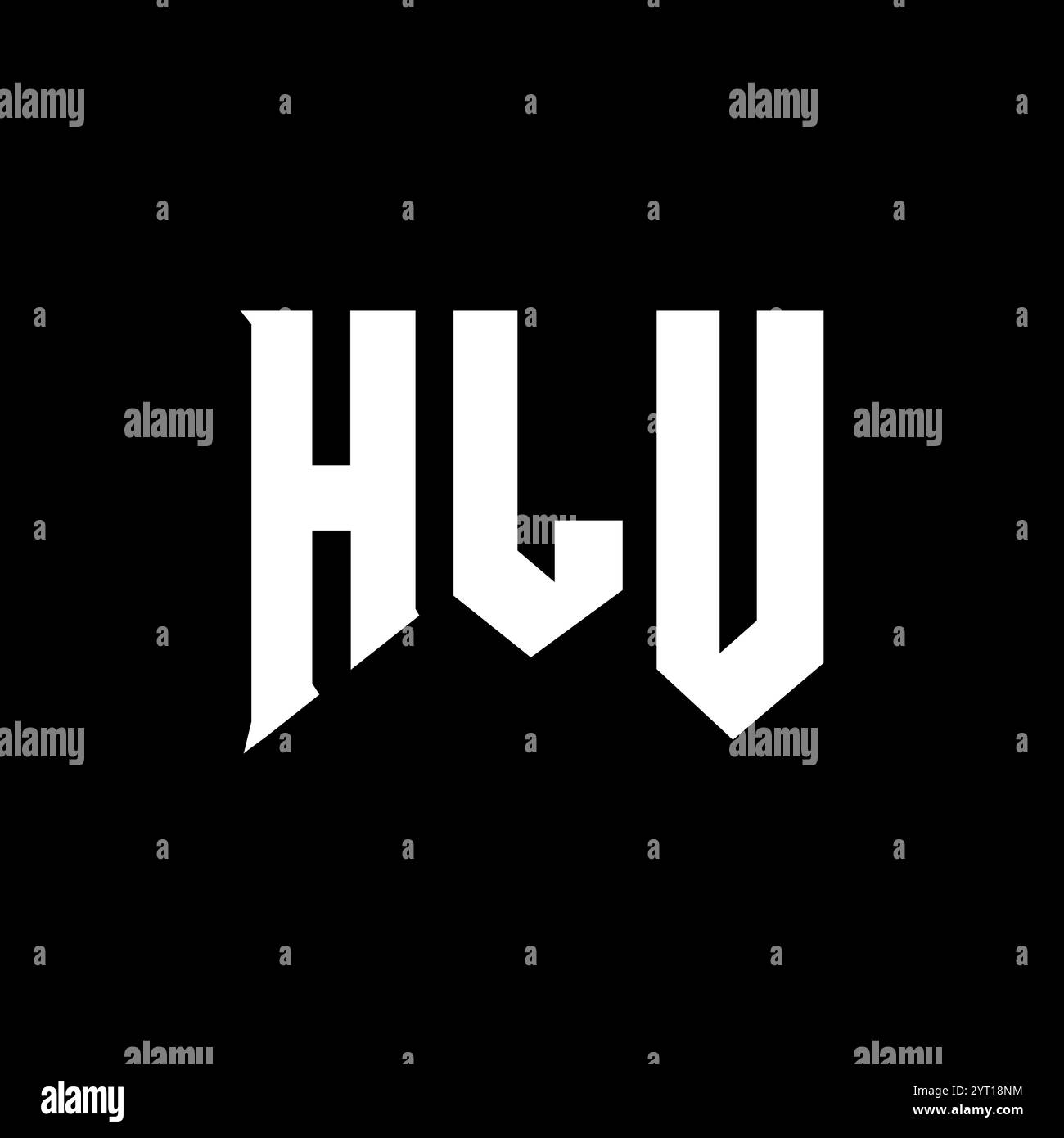 HLU letter logo design for technology company. HLU logo design black ...