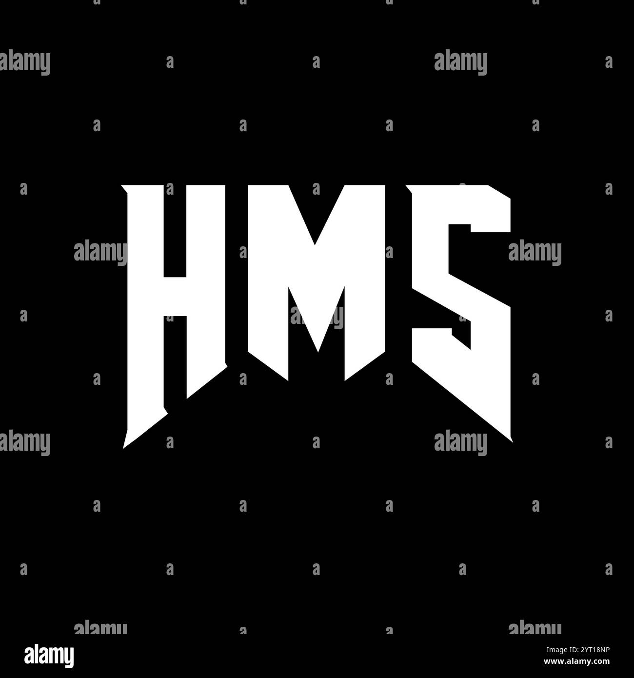 HMS letter logo design for technology company. HMS logo design black ...