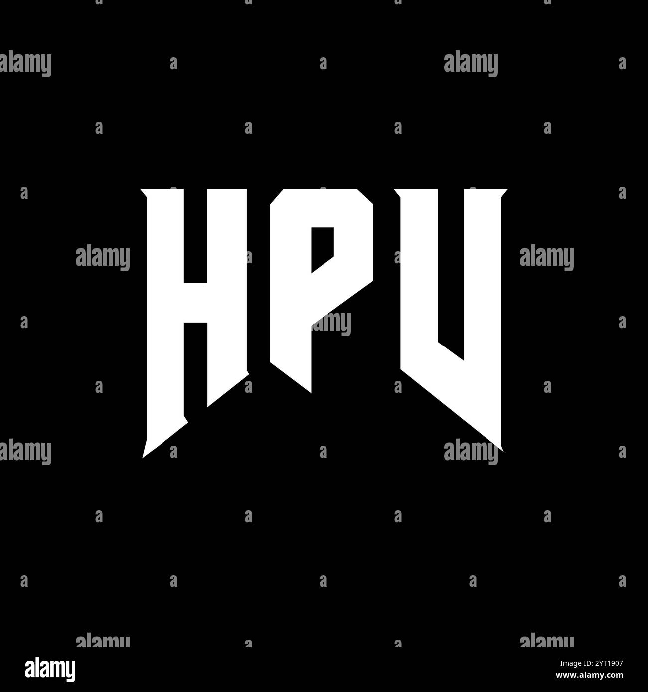 HPV letter logo design for technology company. HPV logo design black and white color combination ...