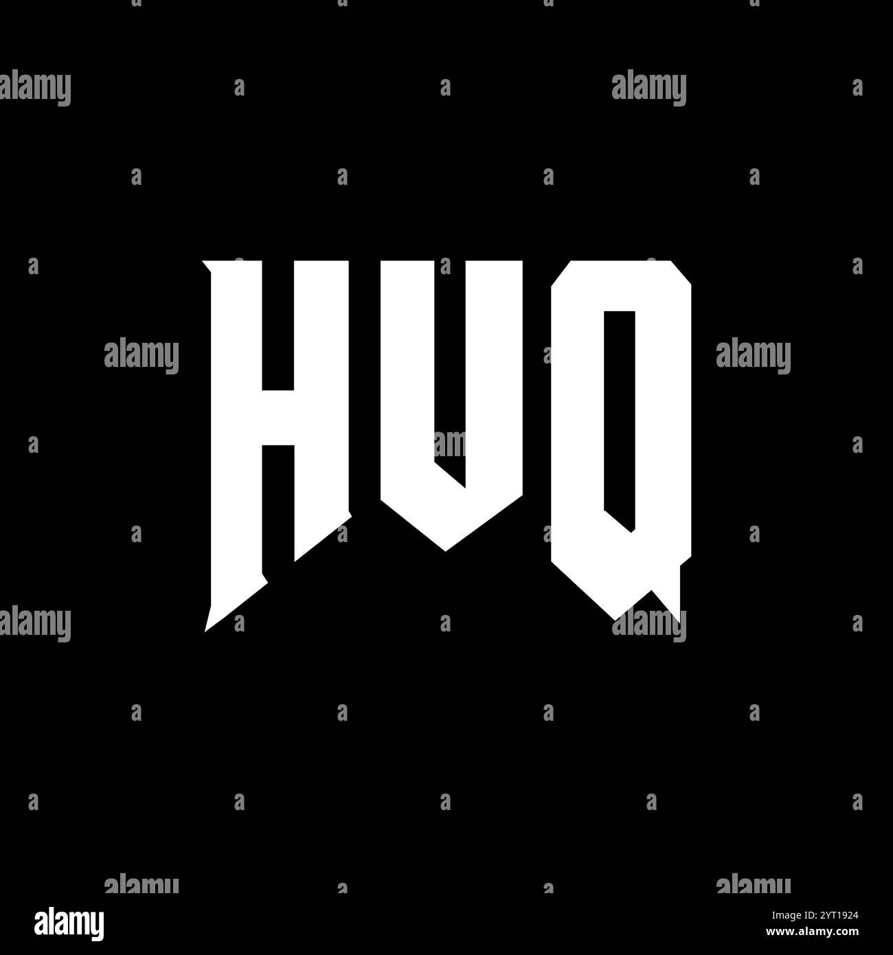 HUQ letter logo design for technology company. HUQ logo design black ...