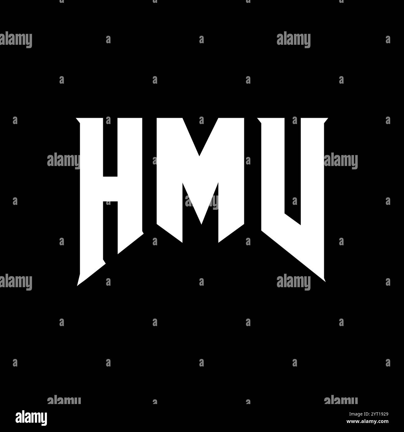 HMV letter logo design for technology company. HMV logo design black ...