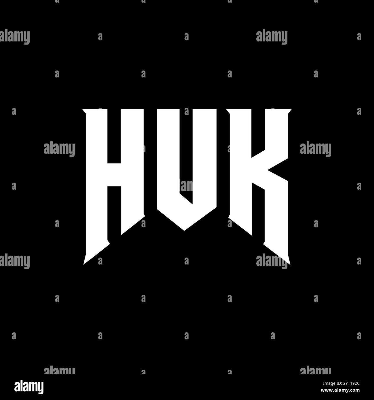 HUK letter logo design for technology company. HUK logo design black ...
