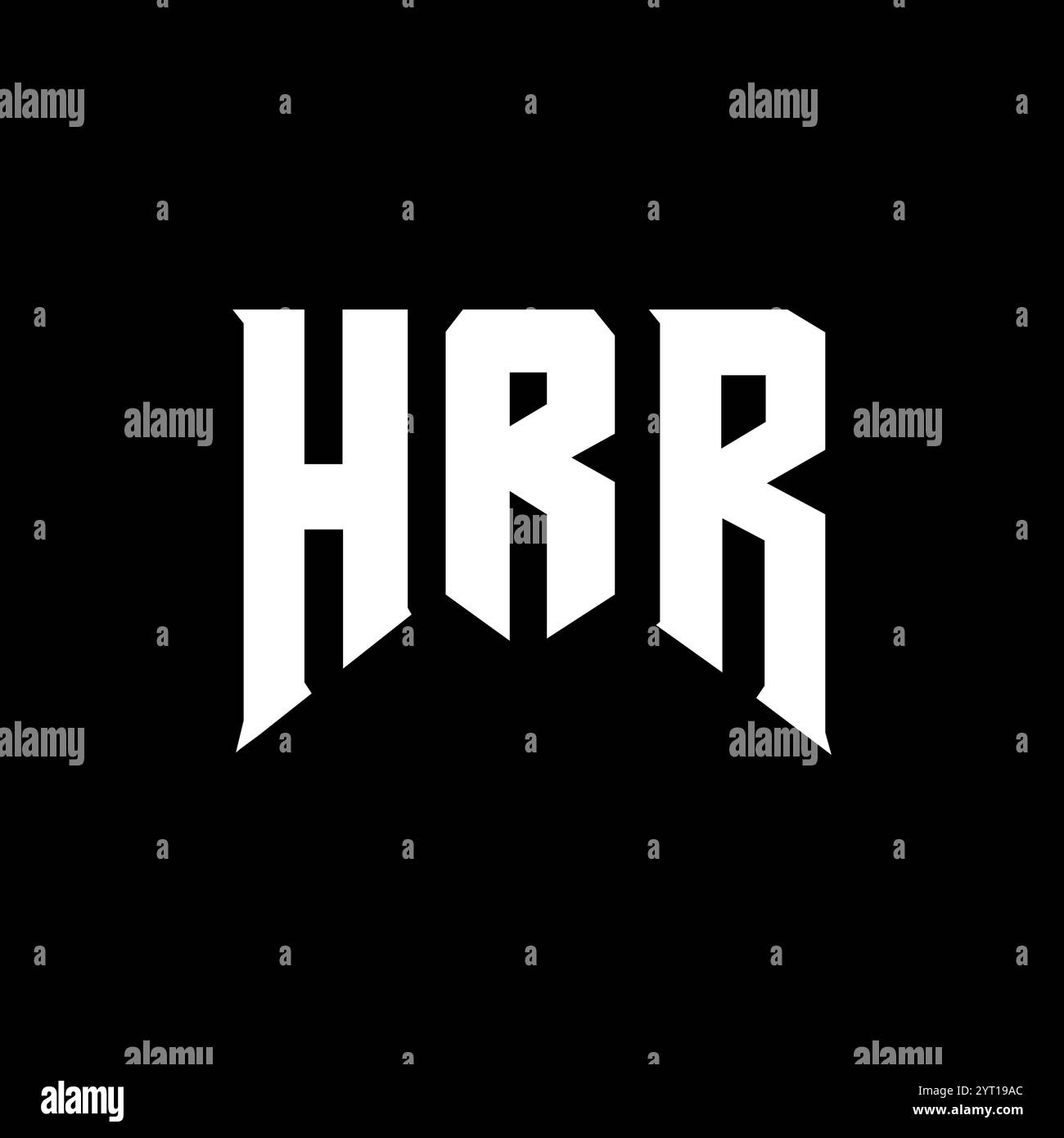 HRR letter logo design for technology company. HRR logo design black ...