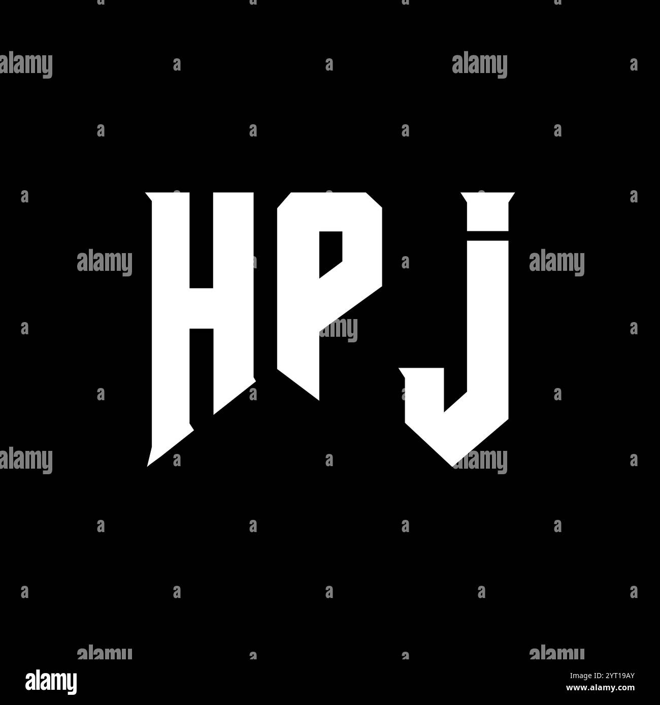 HPJ letter logo design for technology company. HPJ logo design black ...