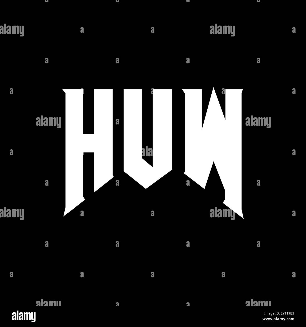 HVW letter logo design for technology company. HVW logo design black ...