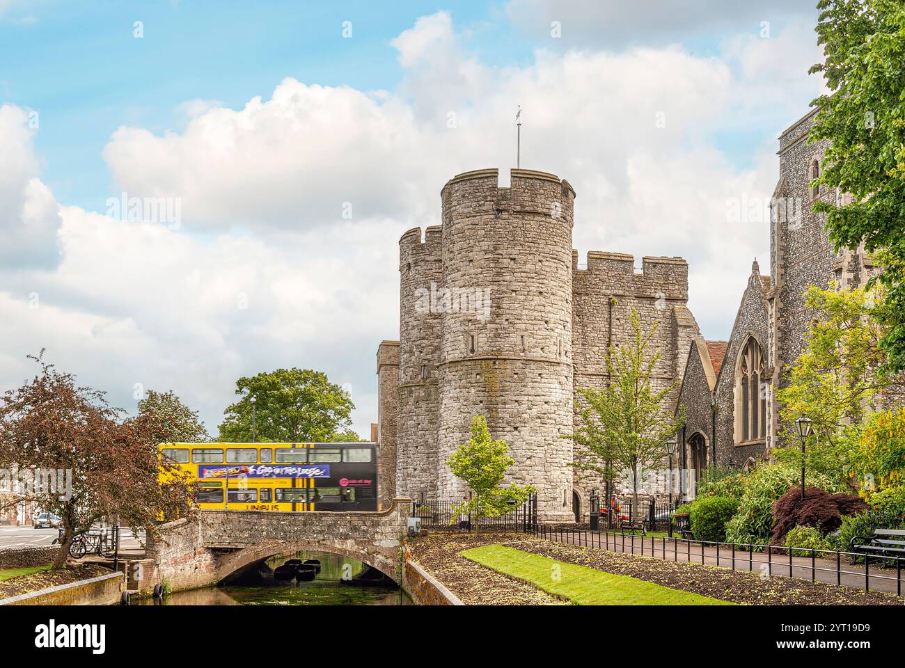 The Westgate, a medieval gatehouse in Canterbury, Kent, England. This ...