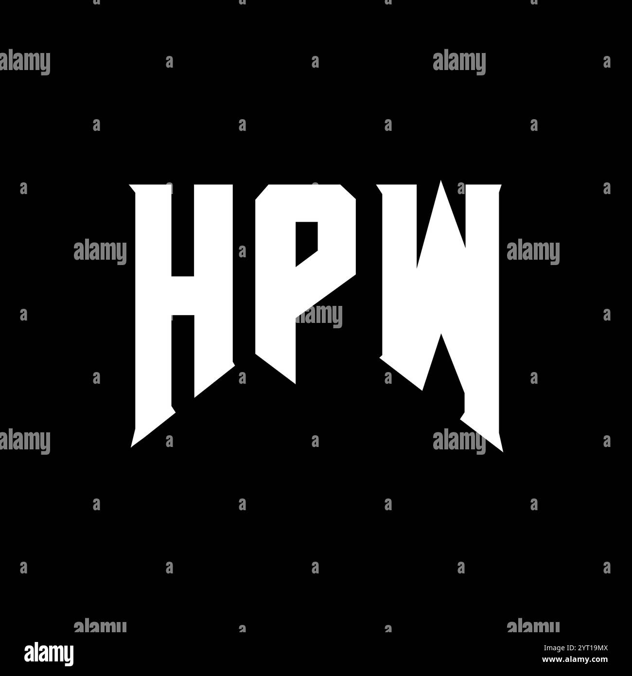 HPW letter logo design for technology company. HPW logo design black ...