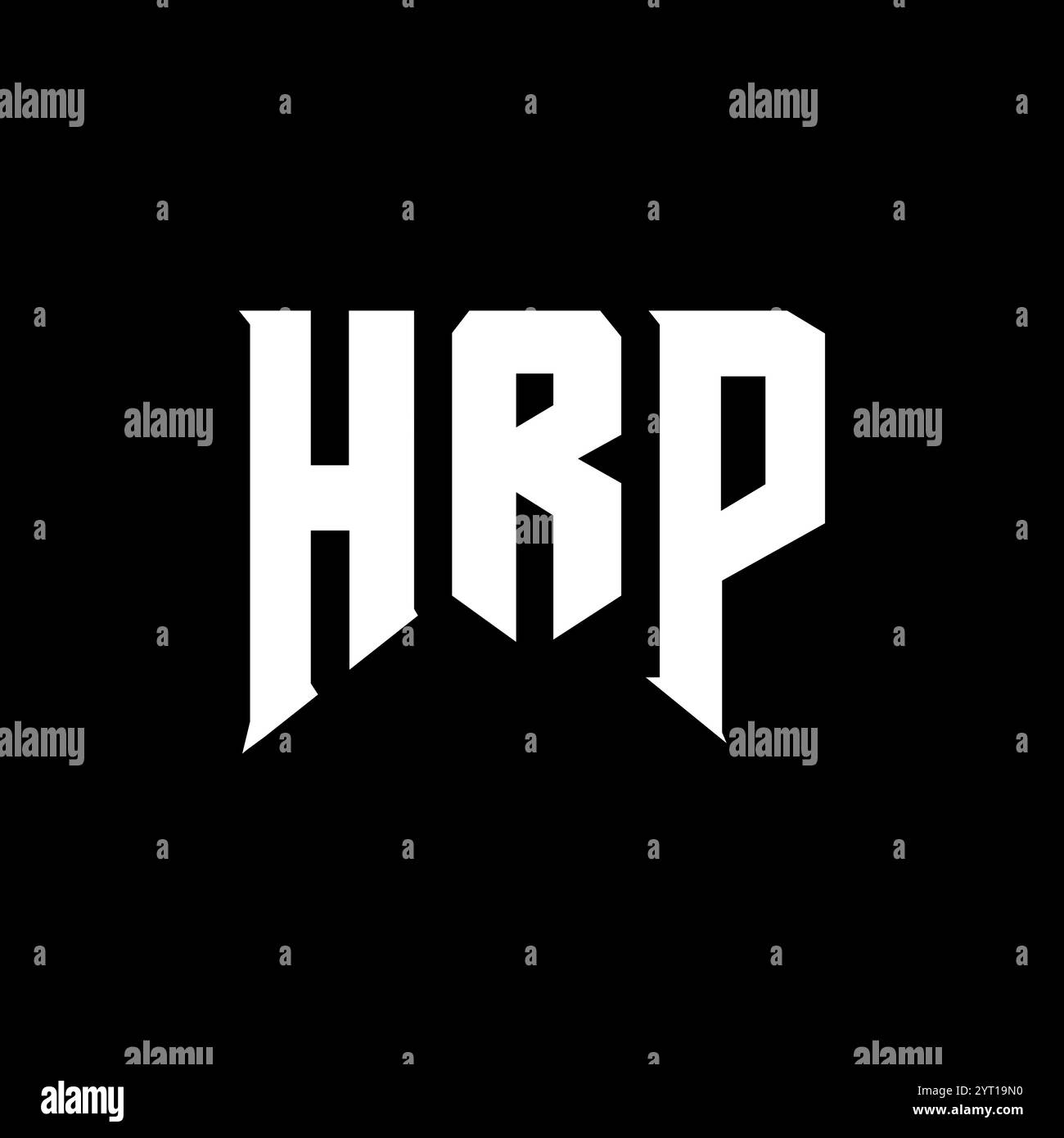 HRP letter logo design for technology company. HRP logo design black ...