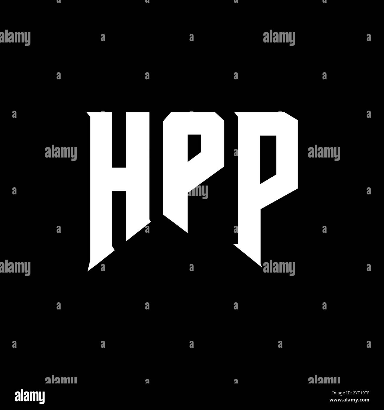 HPP letter logo design for technology company. HPP logo design black ...