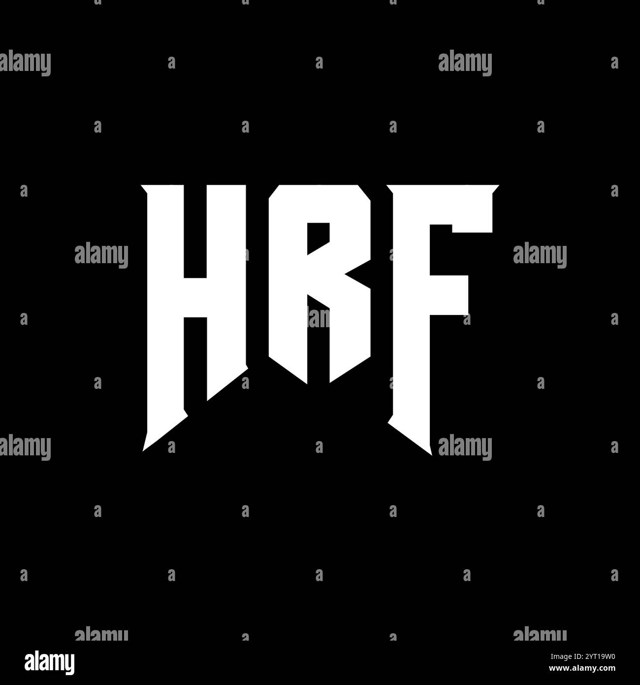 HRF letter logo design for technology company. HRF logo design black ...
