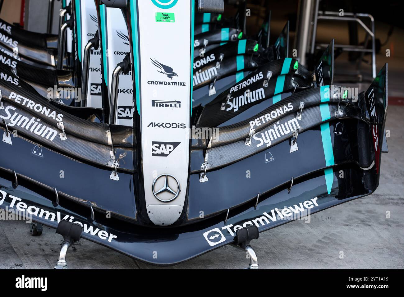 Mercedes AMG F1 Team W15, mechanical detail front wing aerodynamism ...