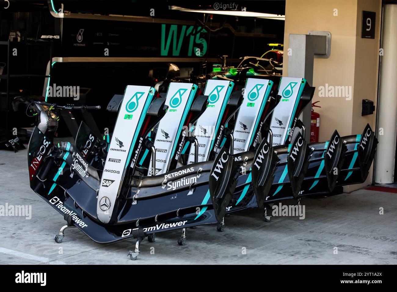 Mercedes AMG F1 Team W15, mechanical detail front wing aerodynamism ...