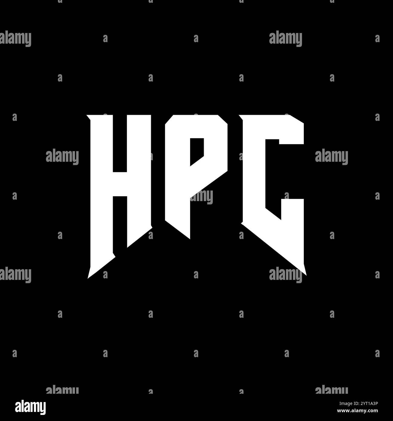 HPC letter logo design for technology company. HPC logo design black ...