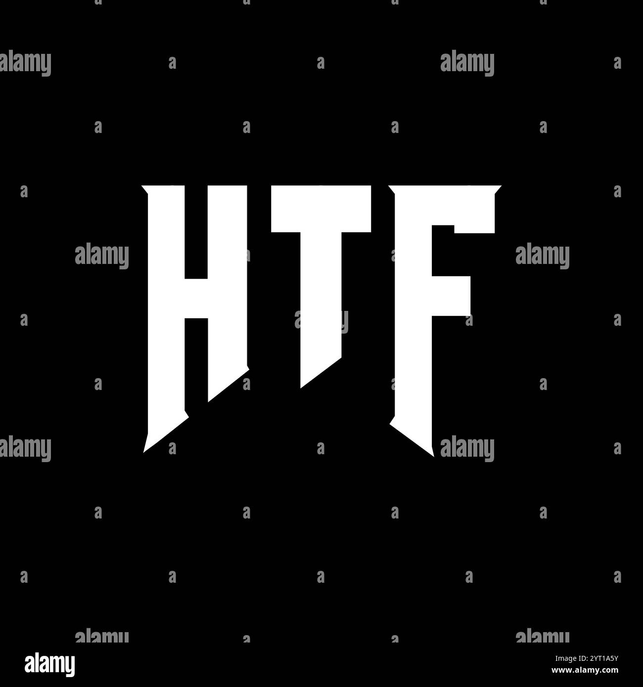 HTF letter logo design for technology company. HTF logo design black ...
