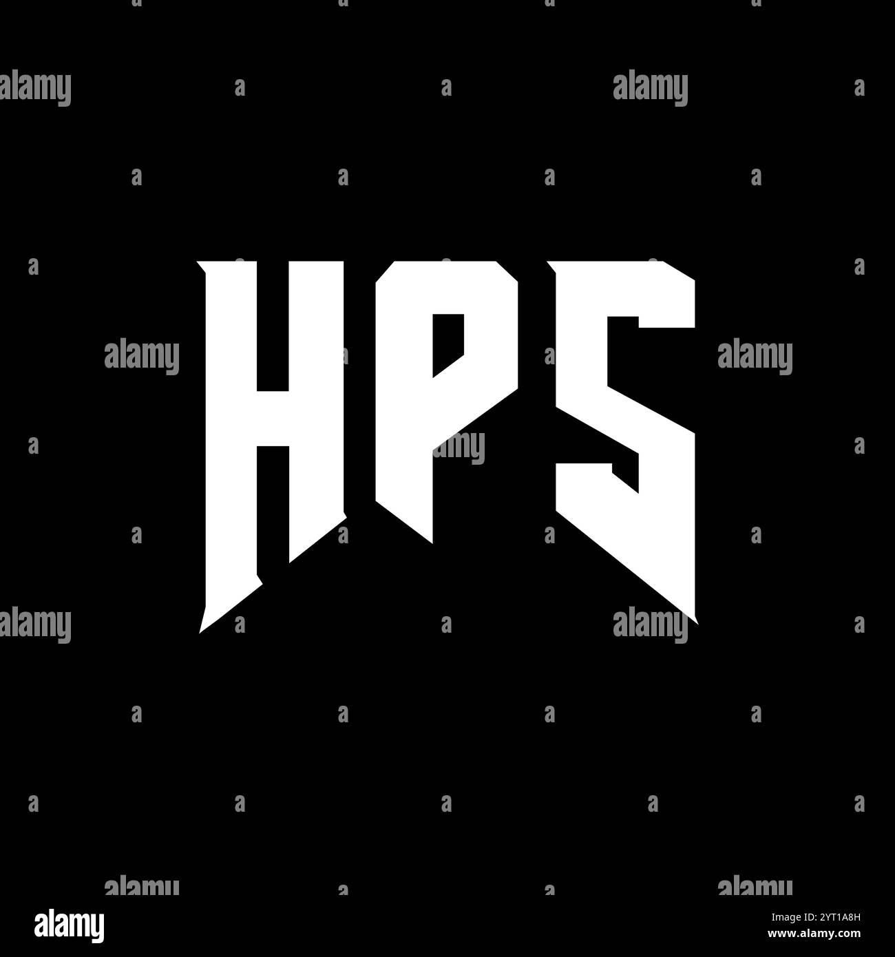 HPS letter logo design for technology company. HPS logo design black and white color combination ...