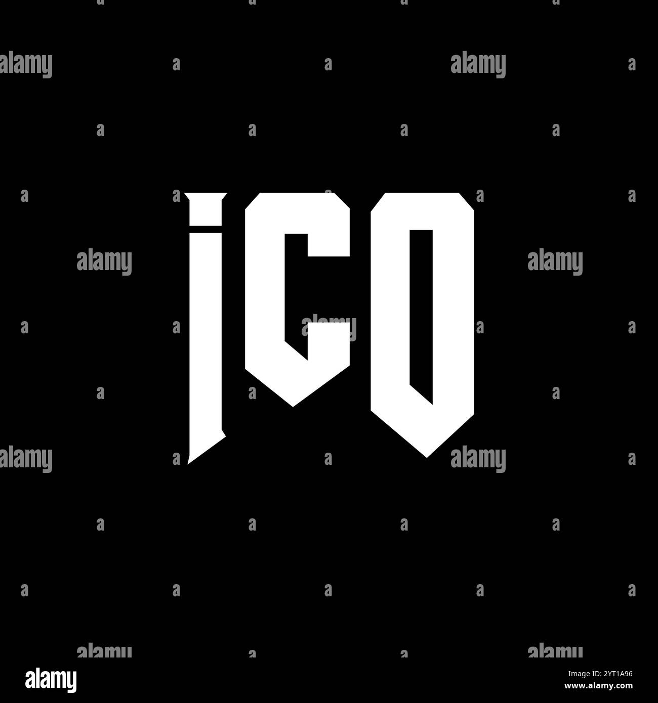 Ico logo design Black and White Stock Photos & Images - Alamy