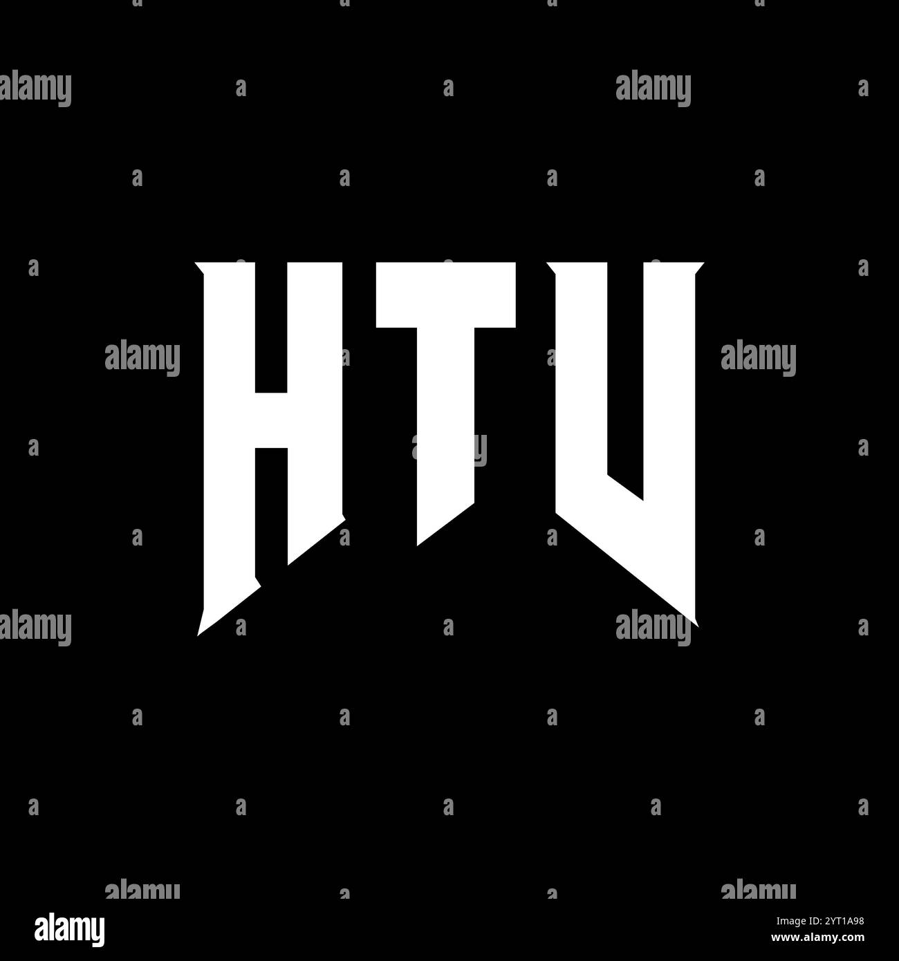 HTV letter logo design for technology company. HTV logo design black ...