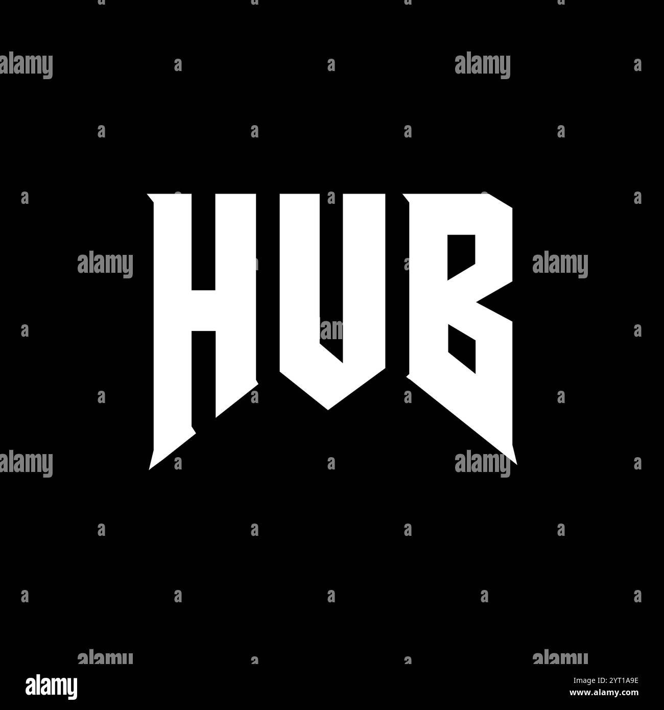 HUB letter logo design for technology company. HUB logo design black ...