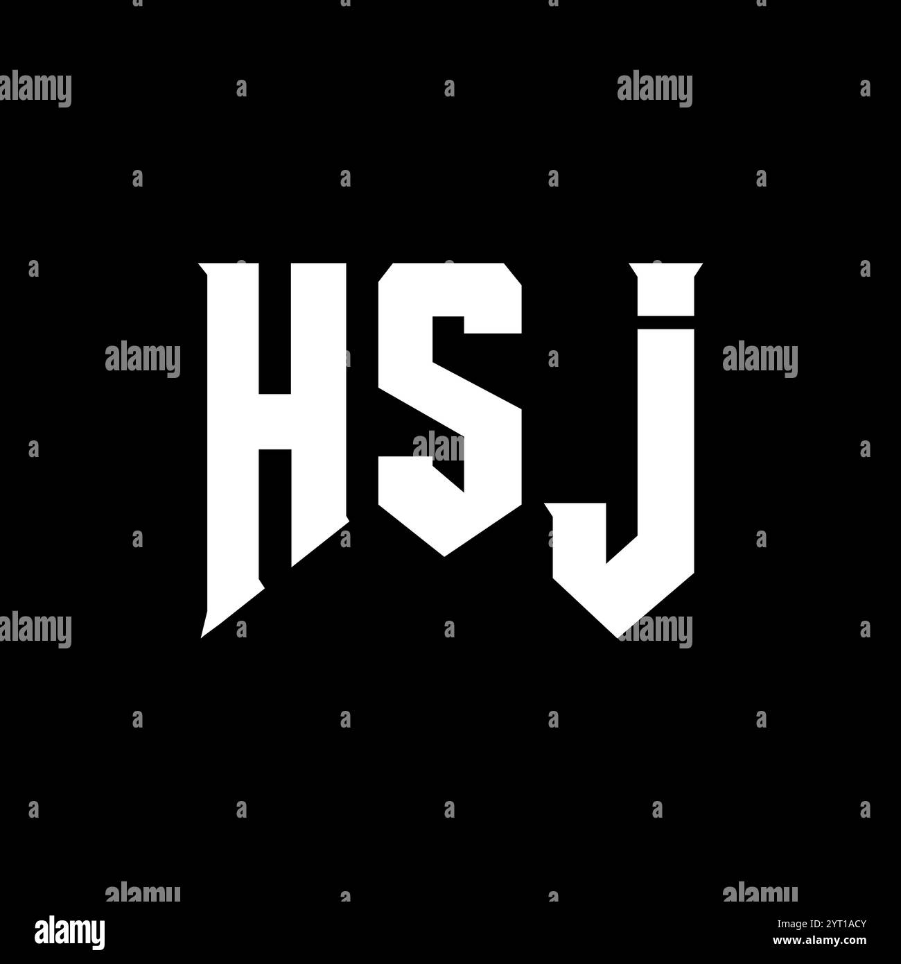 HSJ letter logo design for technology company. HSJ logo design black ...