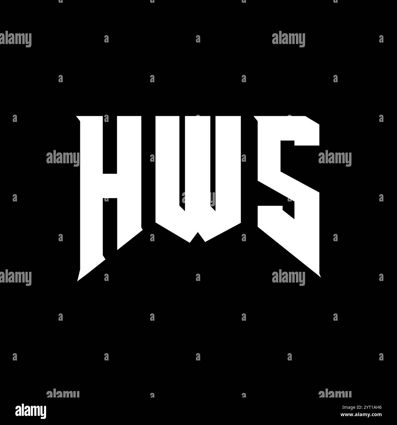 HWS letter logo design for technology company. HWS logo design black ...