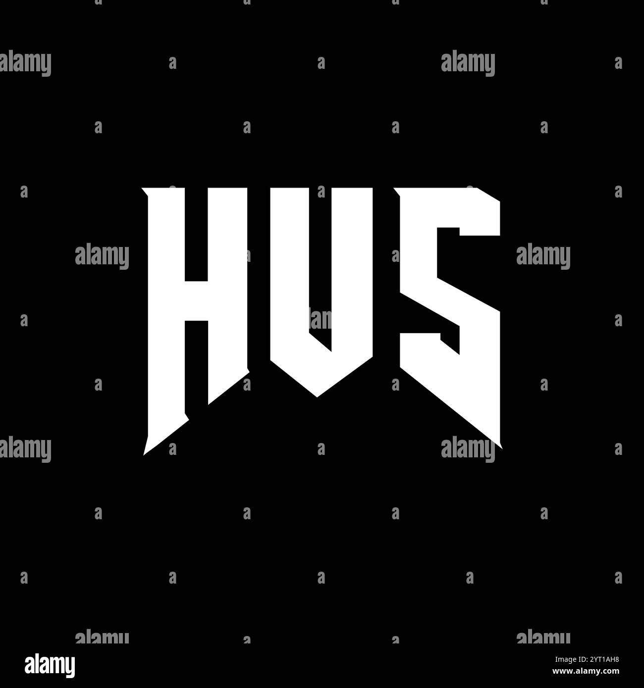 HUS letter logo design for technology company. HUS logo design black ...