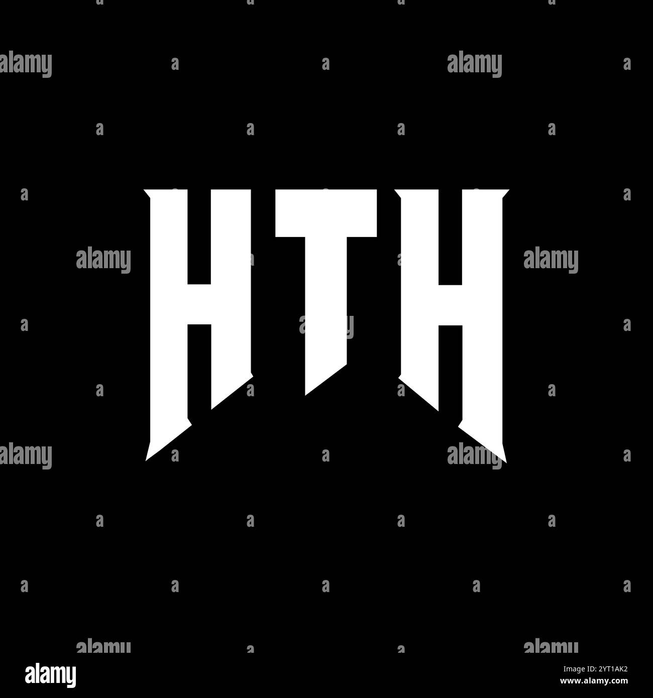 HTH letter logo design for technology company. HTH logo design black ...