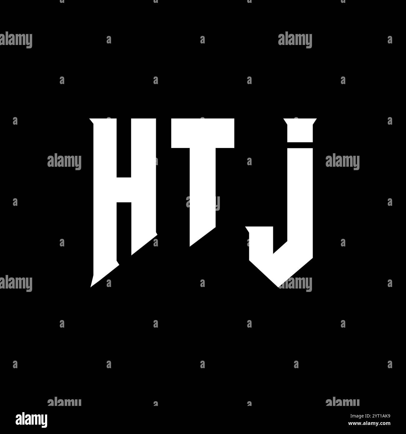 HTJ letter logo design for technology company. HTJ logo design black ...