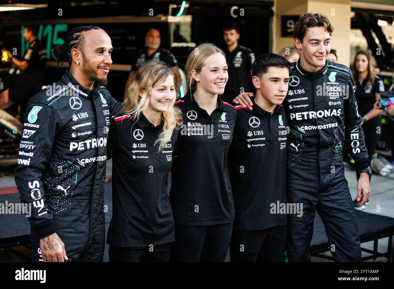 HAMILTON Lewis (gbr), Mercedes AMG F1 Team W15, portrait Doriane Pin ...